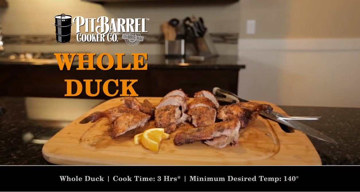 Whole Duck on your Pit Barrel Cooker - Gage Outdoor Expeditions